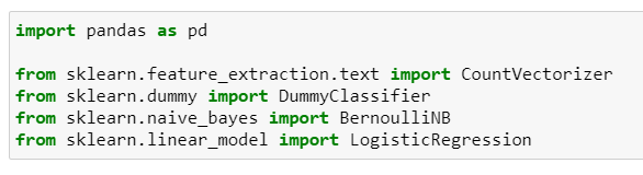 Solved import pandas as pd from sklearn. feature_extraction. | Chegg.com