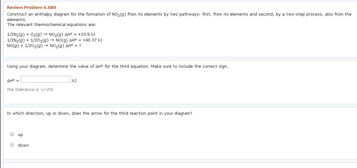Solved Review Problem 6.080 Construct an enthalpy diagram | Chegg.com