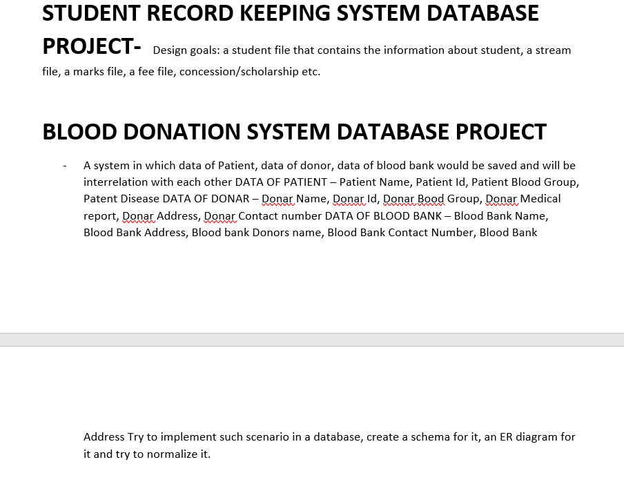 Solved Select one Project from the list and create the | Chegg.com