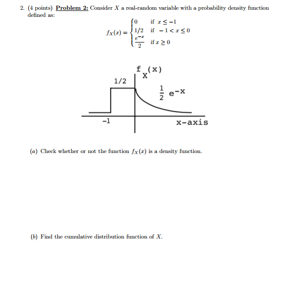 Solved 2. (4 points) Problem 2: Consider X a real-random | Chegg.com