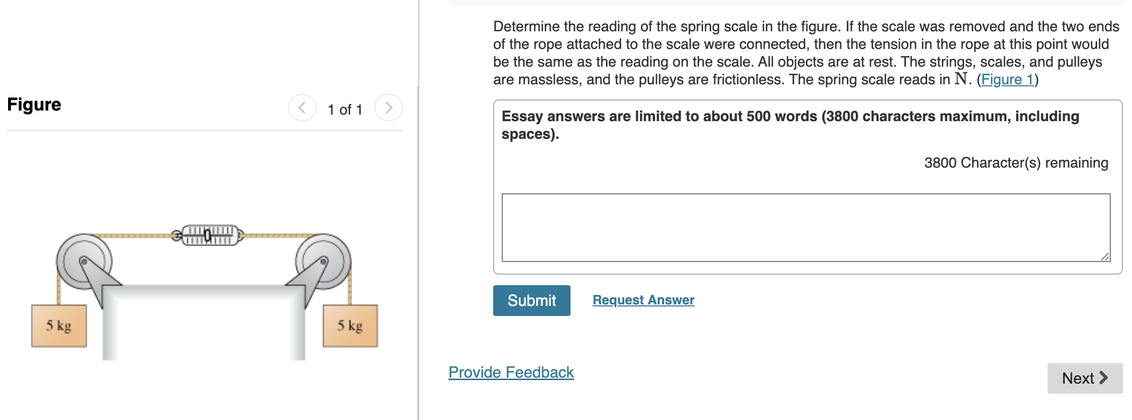 Solved Determine the reading of the spring scale in the | Chegg.com