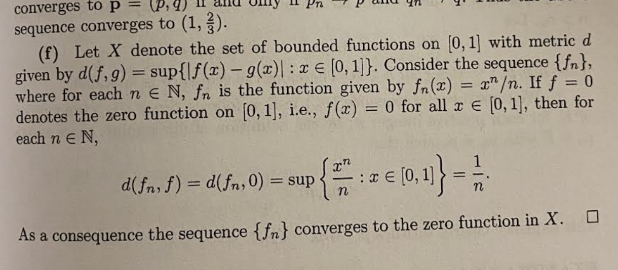 Solved (I) Let X be the set of bounded functions on [0,1] | Chegg.com