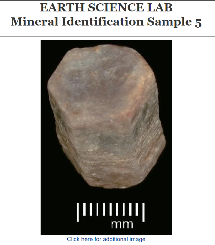 Solved EARTH SCIENCE LAB Mineral Identification Sample 4 | Chegg.com