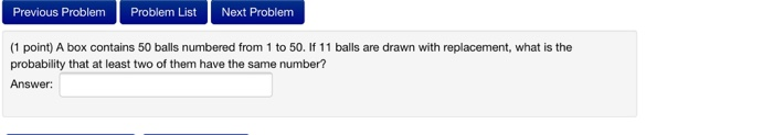 Solved Previous Problem Problem List Next Problem (1 point) | Chegg.com