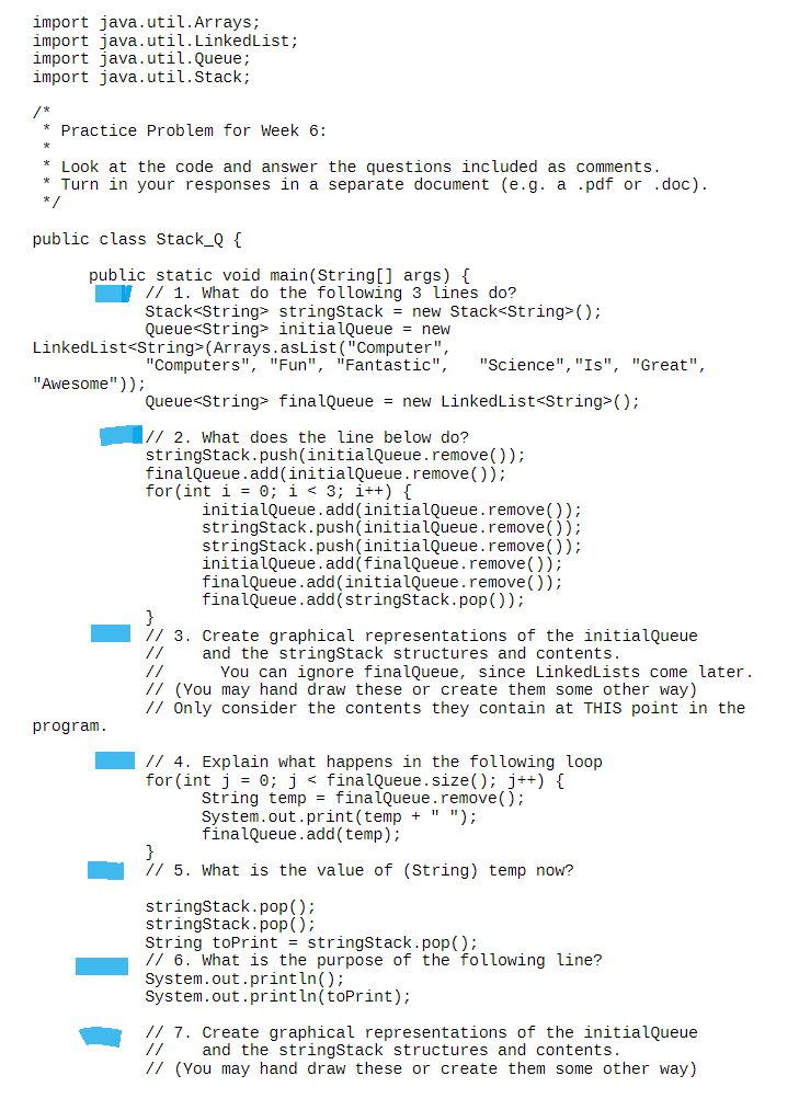 import java.util.Arrays; import java.util.LinkedList; | Chegg.com