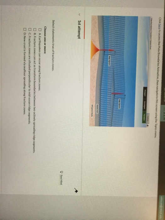 Solved Click bas to access the Plate Boundaries Animation. | Chegg.com