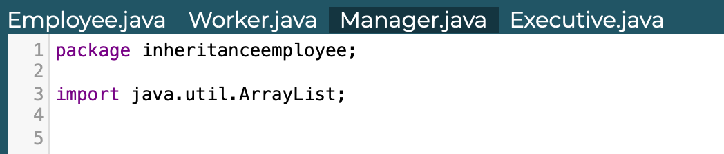 Solved Java: In Employee.java: Create a public abstract | Chegg.com