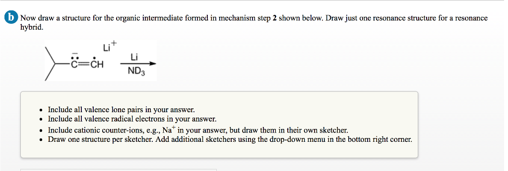 Solved Now draw a structure for the organic intermediate | Chegg.com