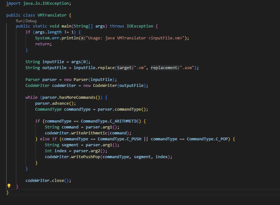 Solved in my CodeWriter.java, can you write the code for | Chegg.com