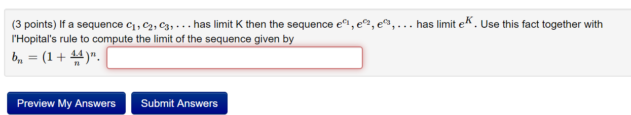 Solved (3 points) If a sequence C1, C2, C3, ... has limit k | Chegg.com