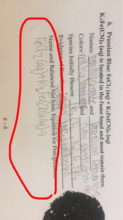 Solved 8. Cobalt Rose: CoCl2 (aq)+ NazCO (ag Names: and | Chegg.com