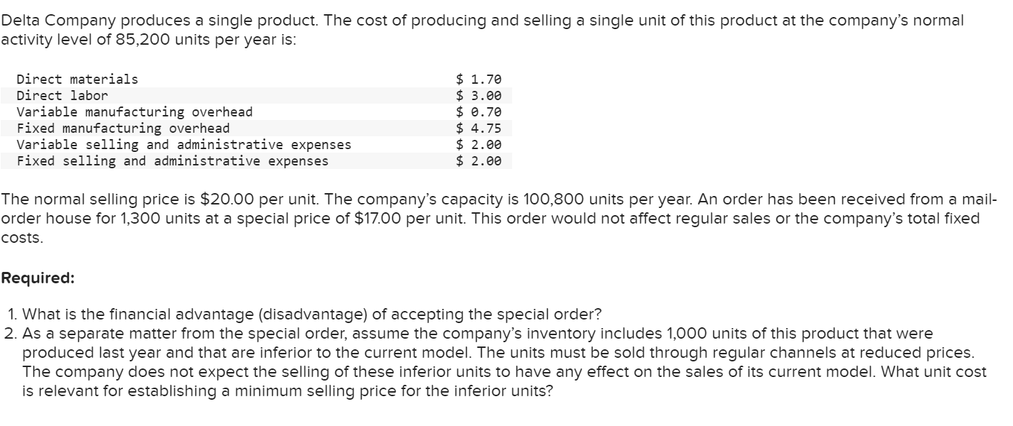 Solved What is the financial advantage (disadvantage) of | Chegg.com