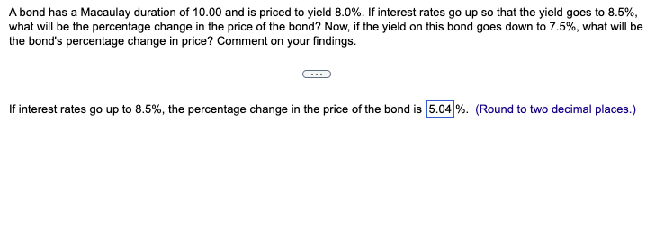 Solved A bond has a Macaulay duration of 10.00 and is priced | Chegg.com