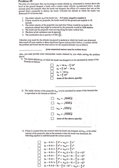 Solved Problem # 5 ( 20 points ) The pilot of a helicopter | Chegg.com