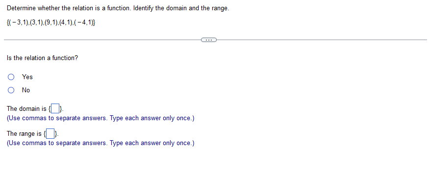Solved Determine whether the relation is a function. | Chegg.com