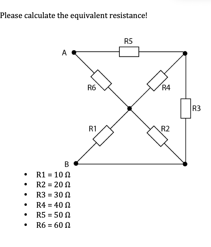 Solved Please calculate the equivalent resistance! - R1. ... | Chegg.com