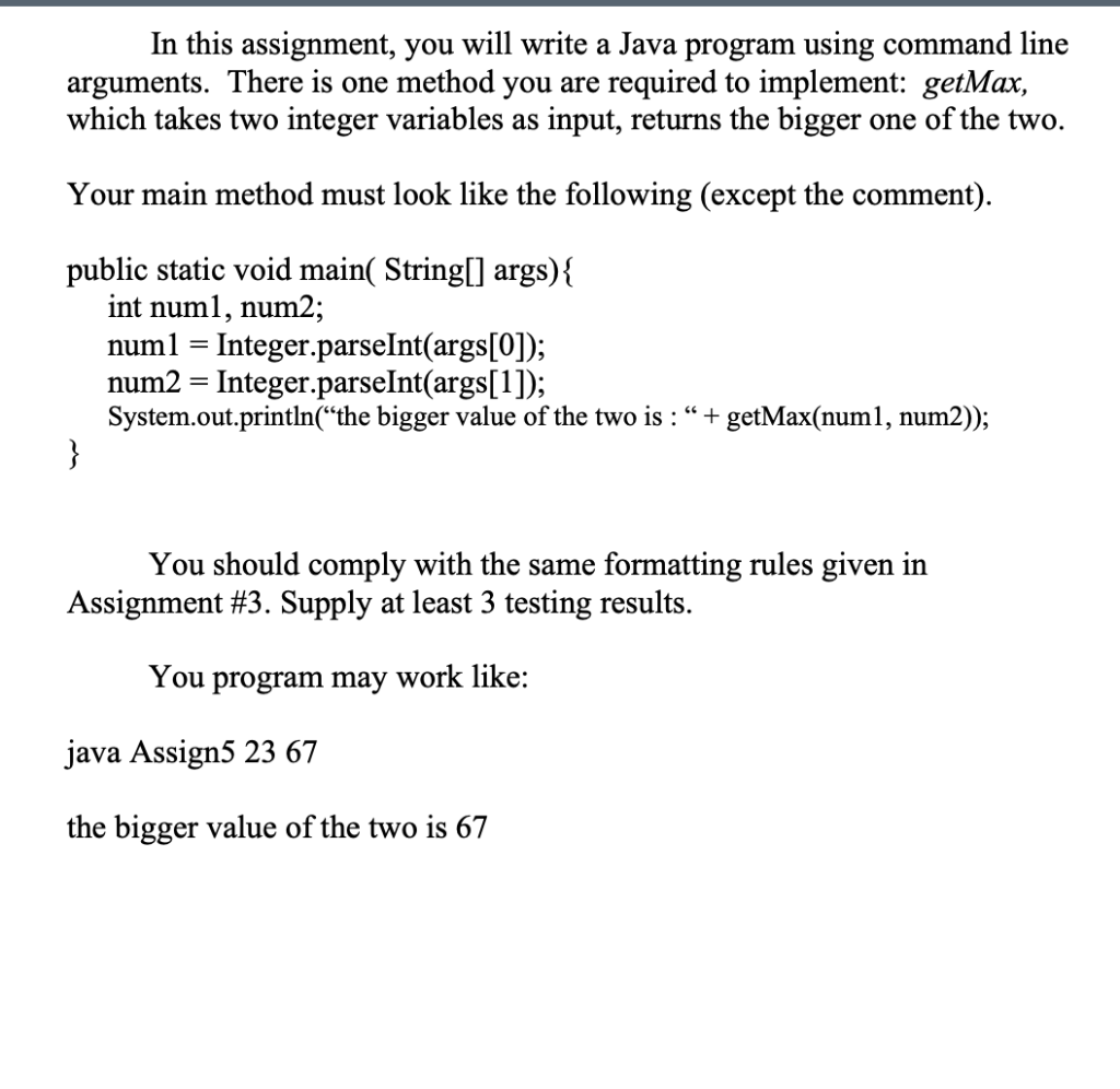 Solved In this assignment, you will write a Java program | Chegg.com