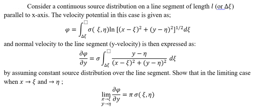 Consider a continuous source distribution on a line | Chegg.com