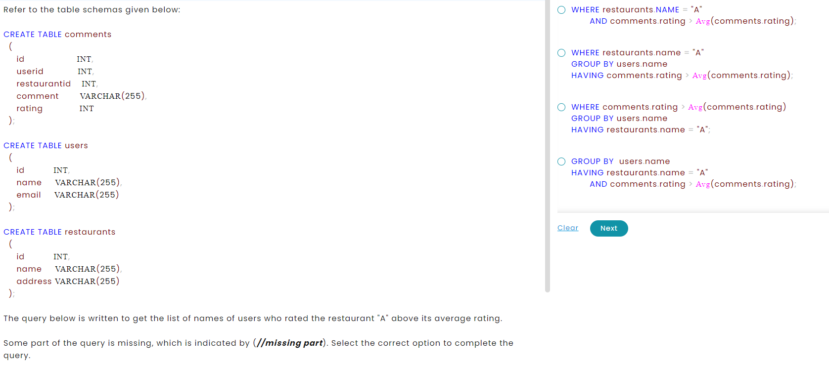 Solved You are running queries on a large database. You have | Chegg.com