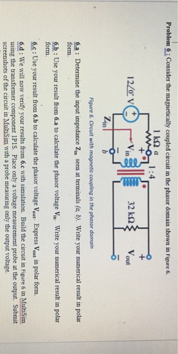 Solved Problem 6: Consider the magnetically coupled circuit | Chegg.com