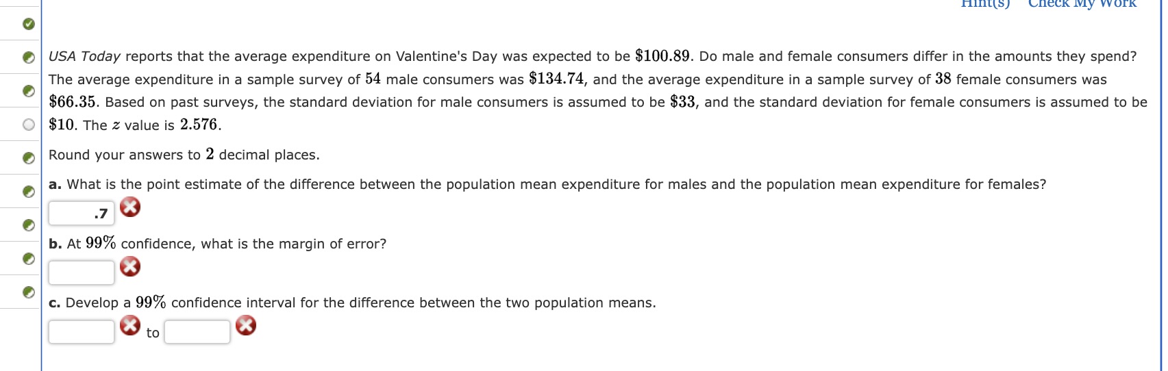 Solved USA Today reports that the average expenditure on | Chegg.com