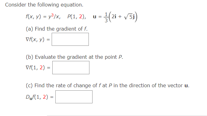 Solved Consider the following equation. f(x, y) = y3/x, | Chegg.com