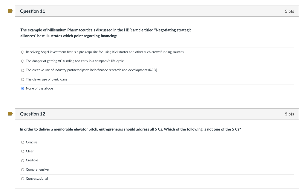 Solved Question 11 5 pts The example of Millennium | Chegg.com