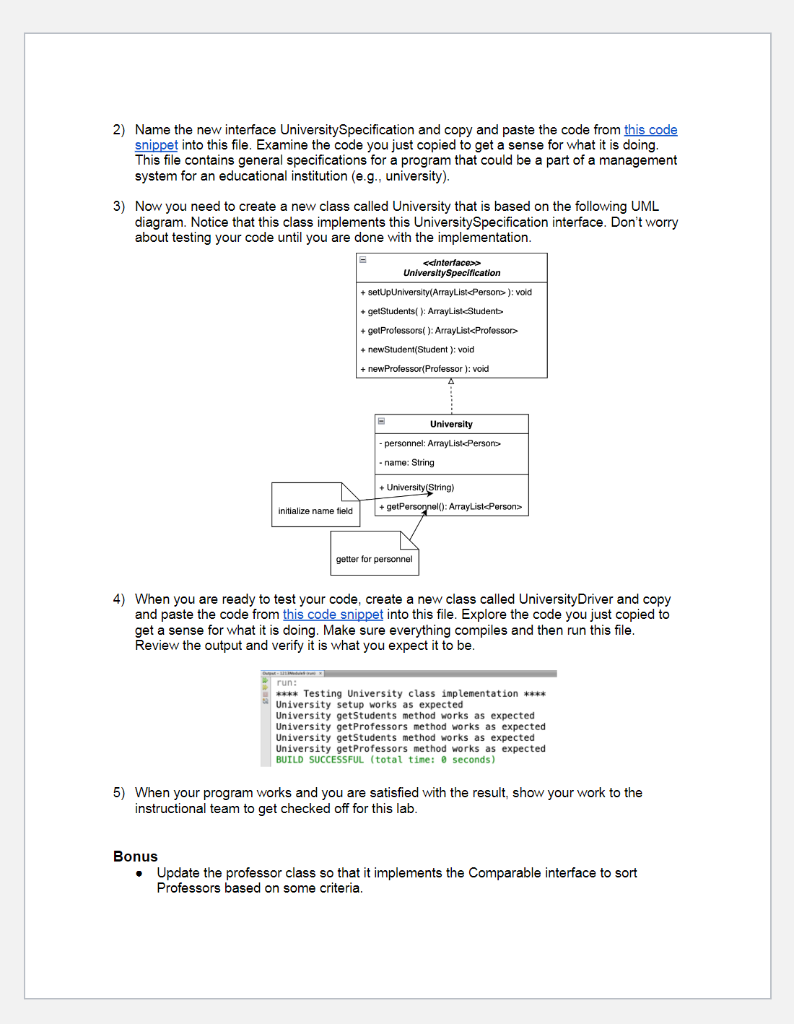 ITSC 1213 - Abstraction and Interfaces ***Please | Chegg.com
