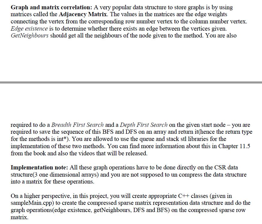 Introduction: CSR: A rectangular array of numbers is | Chegg.com