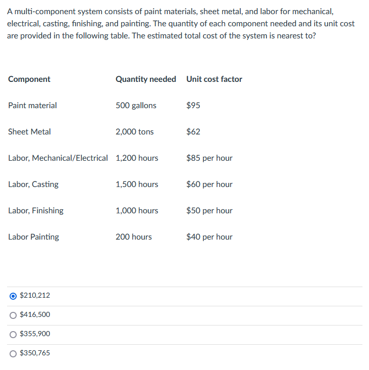 Solved A multi-component system consists of paint materials, | Chegg.com