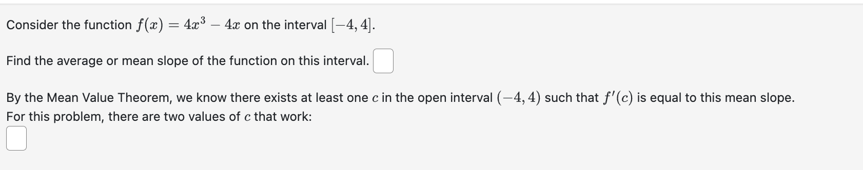 Solved Consider the function f(x)=4x3−4x on the interval | Chegg.com