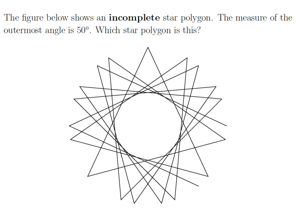 The figure below shows an incomplete star polygon. | Chegg.com