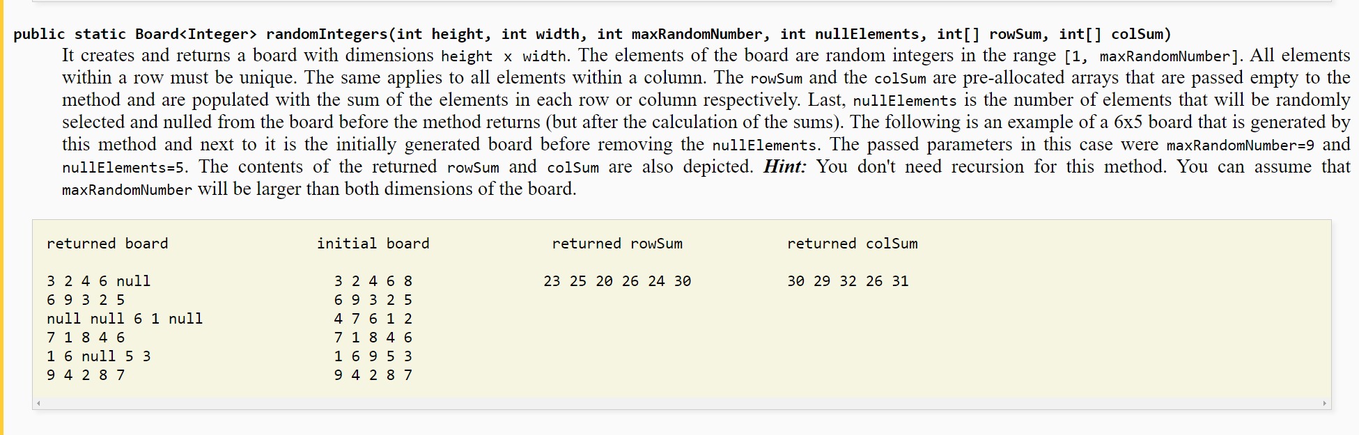 Solved Board is just a class that holds a 2d array and can | Chegg.com