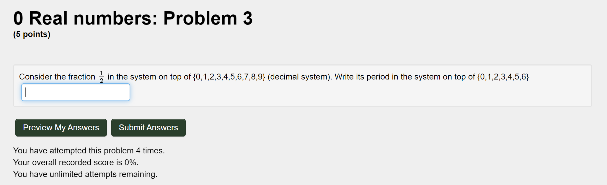 Solved O Real numbers: Problem 3 (5 points) Consider the | Chegg.com