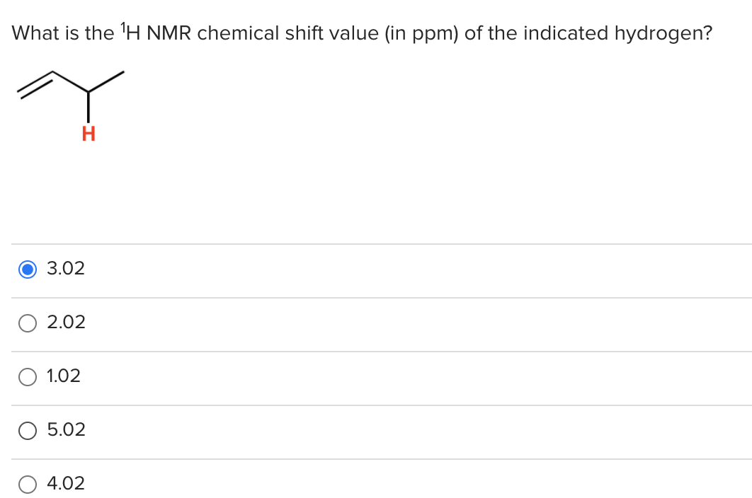 Solved What is the 'H NMR splitting pattern of the indicated | Chegg.com