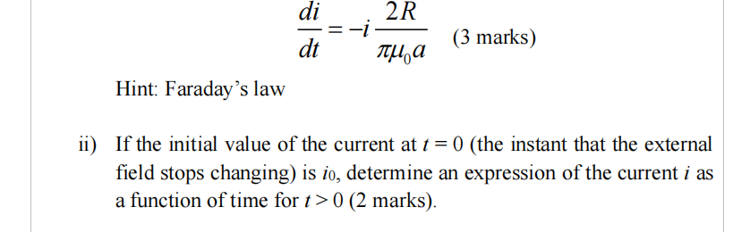 Solved A circular wire loop of radius a and resistance R | Chegg.com