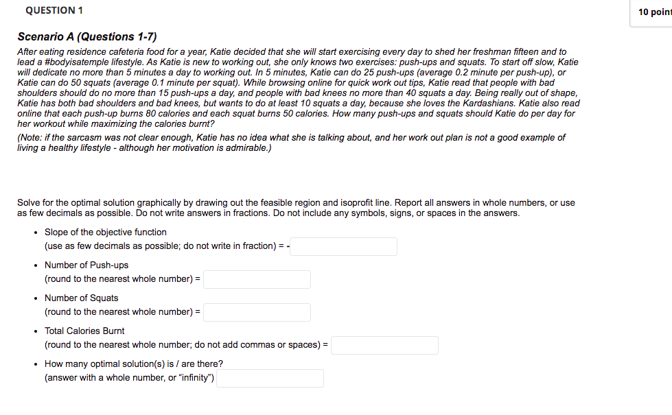 Solved QUESTION 1 10 point Scenario A (Questions 1-7) After | Chegg.com