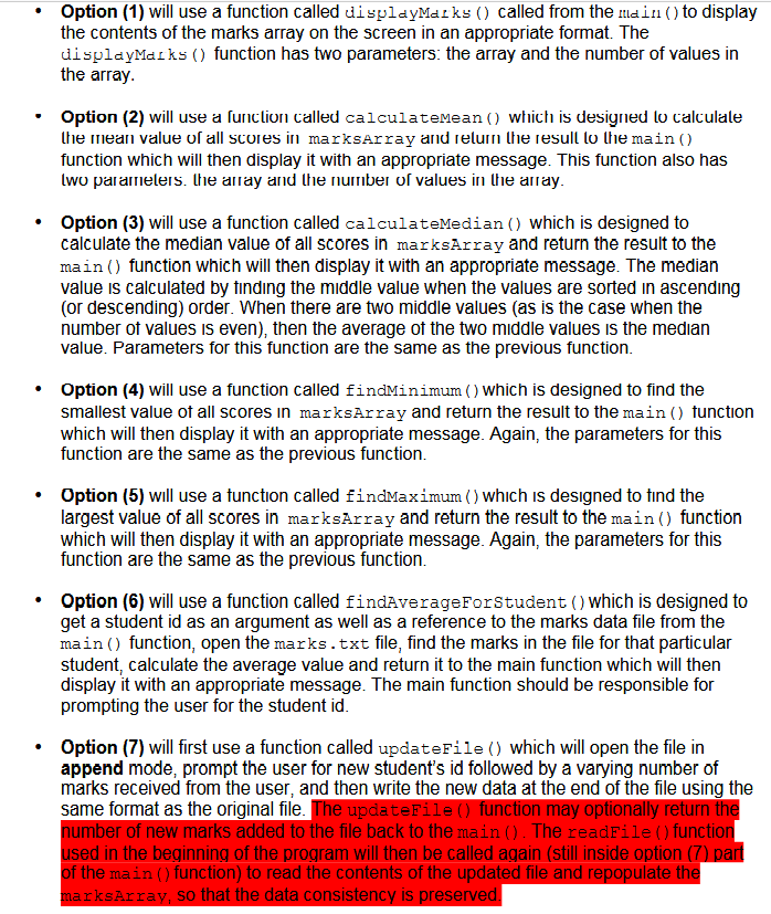 Solved Code is in C++. option 8 will terminate the program | Chegg.com