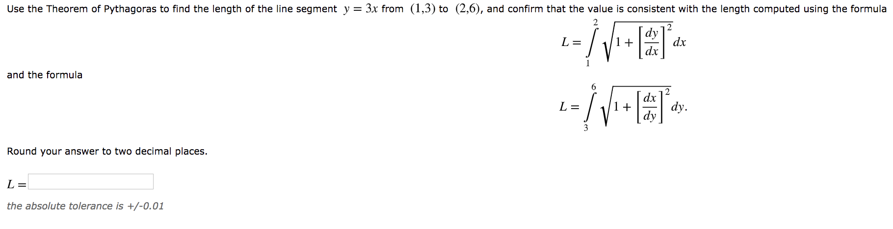 Solved Use the Theorem of Pythagoras to find the length of | Chegg.com