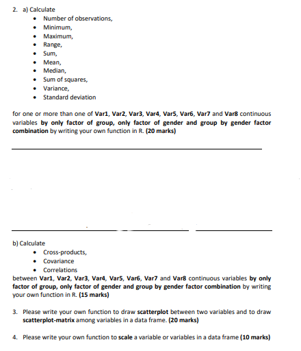 Solved THIS IS AN R PROGRAMMING PROJECT.IMPORTANT: WRITE | Chegg.com