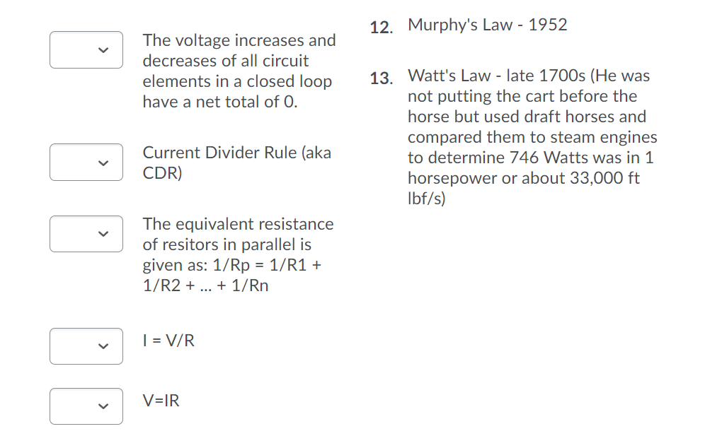 Solved Match the reason or rationale of why each equation or | Chegg.com