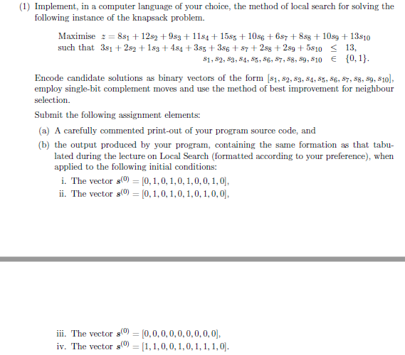 Solved 1) Implement, in a computer language of your choice, | Chegg.com
