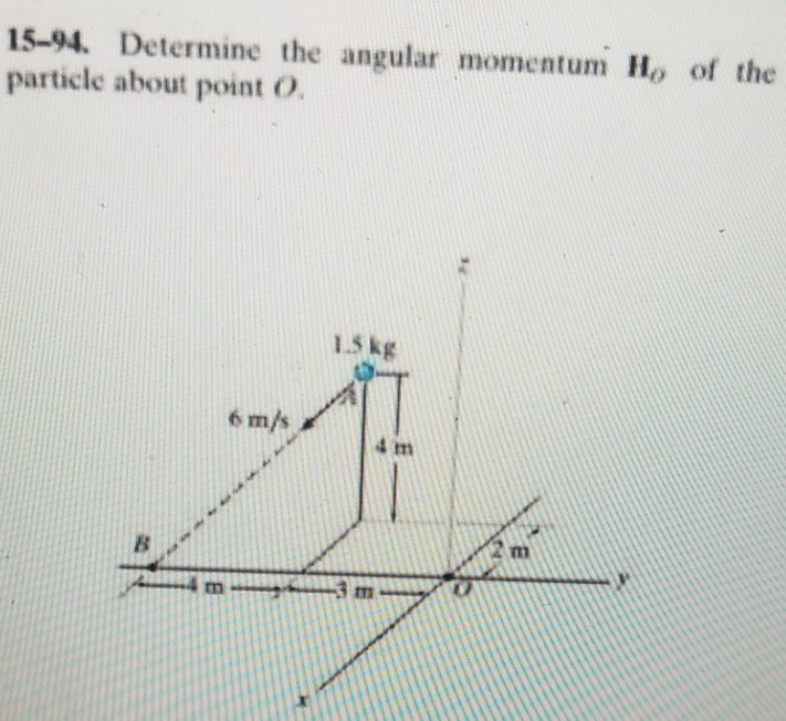 Solved 15 94 Determine The Angular Momentum Ho Of The
