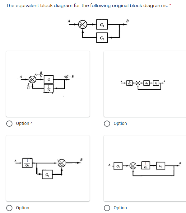 Solved The equivalent block diagram for the following | Chegg.com