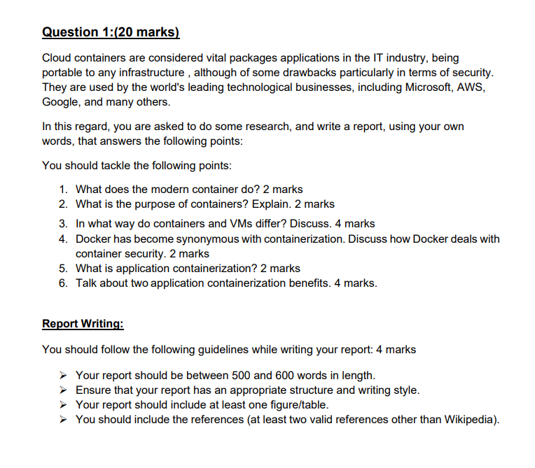 Solved ***"""NOTE: Report Writing: You should follow the | Chegg.com
