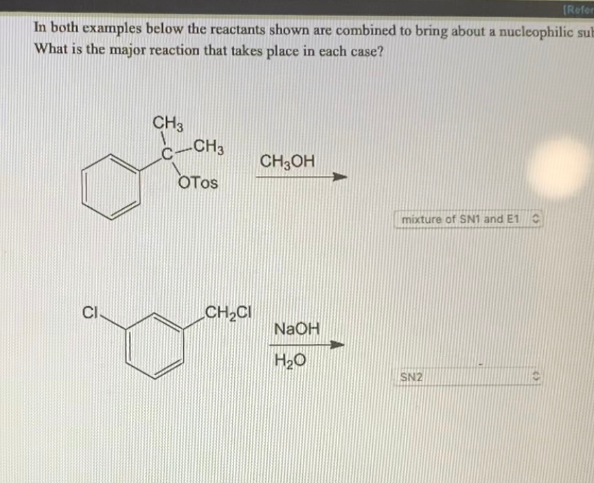 Solved [Rofc In both examples below the reactants shown are | Chegg.com