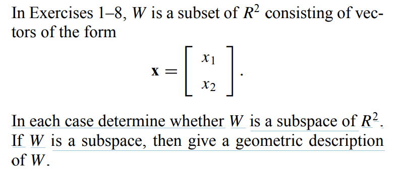 Solved 4. W={x:x1 and x2 are rational numbers }In Exercises | Chegg.com