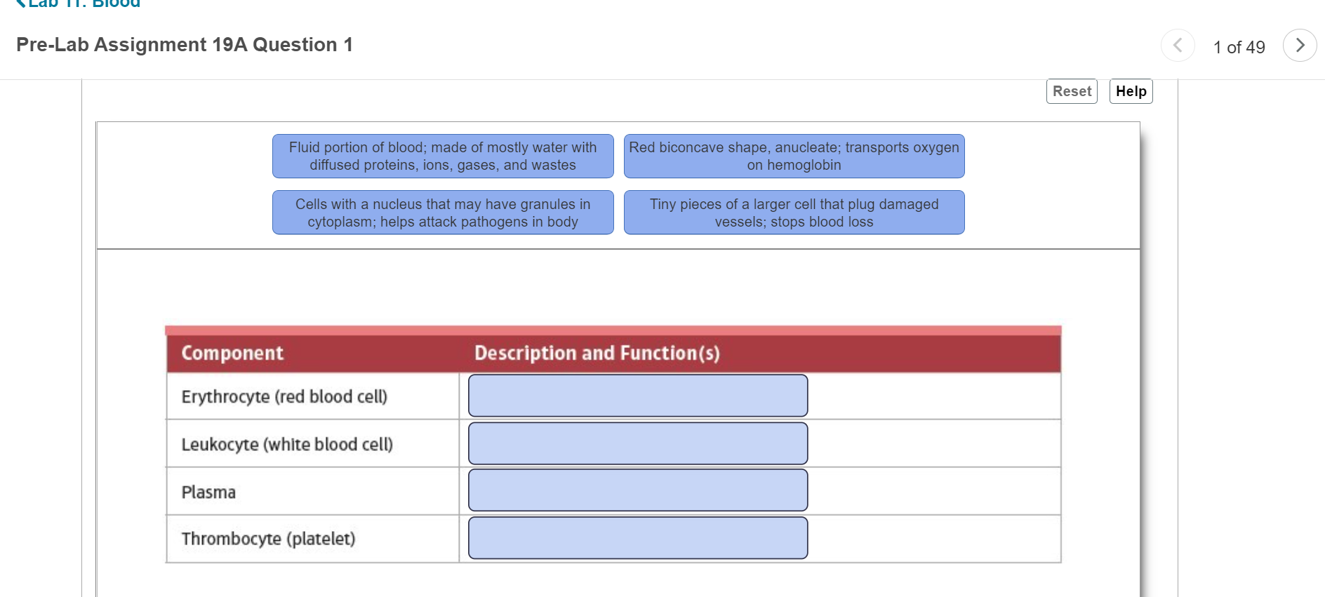 Solved Pre-Lab Assignment 19A Question 1 1 of 49 > Reset | Chegg.com