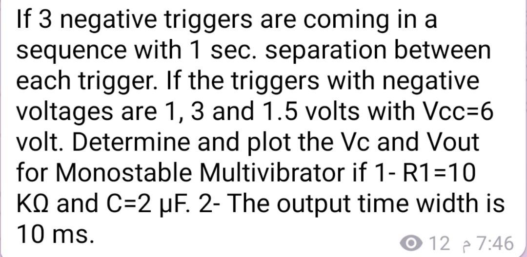 Solved If 3 negative triggers are coming in a sequence with | Chegg.com