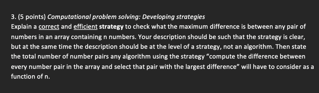 Solved 3 5 Points Computational Problem Solving 